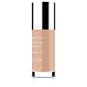 Neutrogena Hydro Boost Hydrating Tint with Hyaluronic Acid, Lightweight Water Gel Formula, Moisturizing, Oil-Free & Non-Comedogenic Liquid Foundation Makeup, 30 Buff Color, 1.0 fl. oz