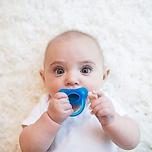 Dr. Brown's HappyPaci Silicone Newborn Pacifier for Breastfeeding Baby - Blue - 3pk - 0-6m