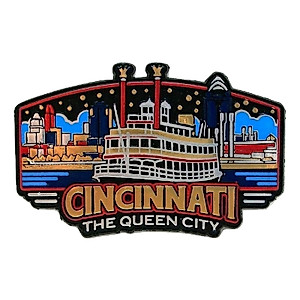 Cincinnati Ohio The Queen City Skyline Fridge Magnet