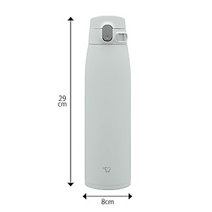 Zojirushi SM-VS95-HM Water Bottle, One-Touch Stainless Steel Mug, Seamless, 32.4 fl oz (950 ml), Matte Gray