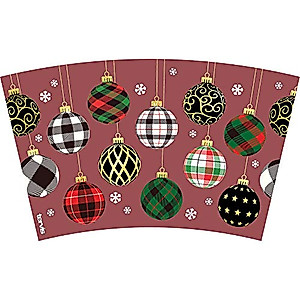 Tervis Made in USA Double Walled Christmas Holiday Ornaments Insulated Tumbler Cup Keeps Drinks Cold & Hot, 16oz, Clear