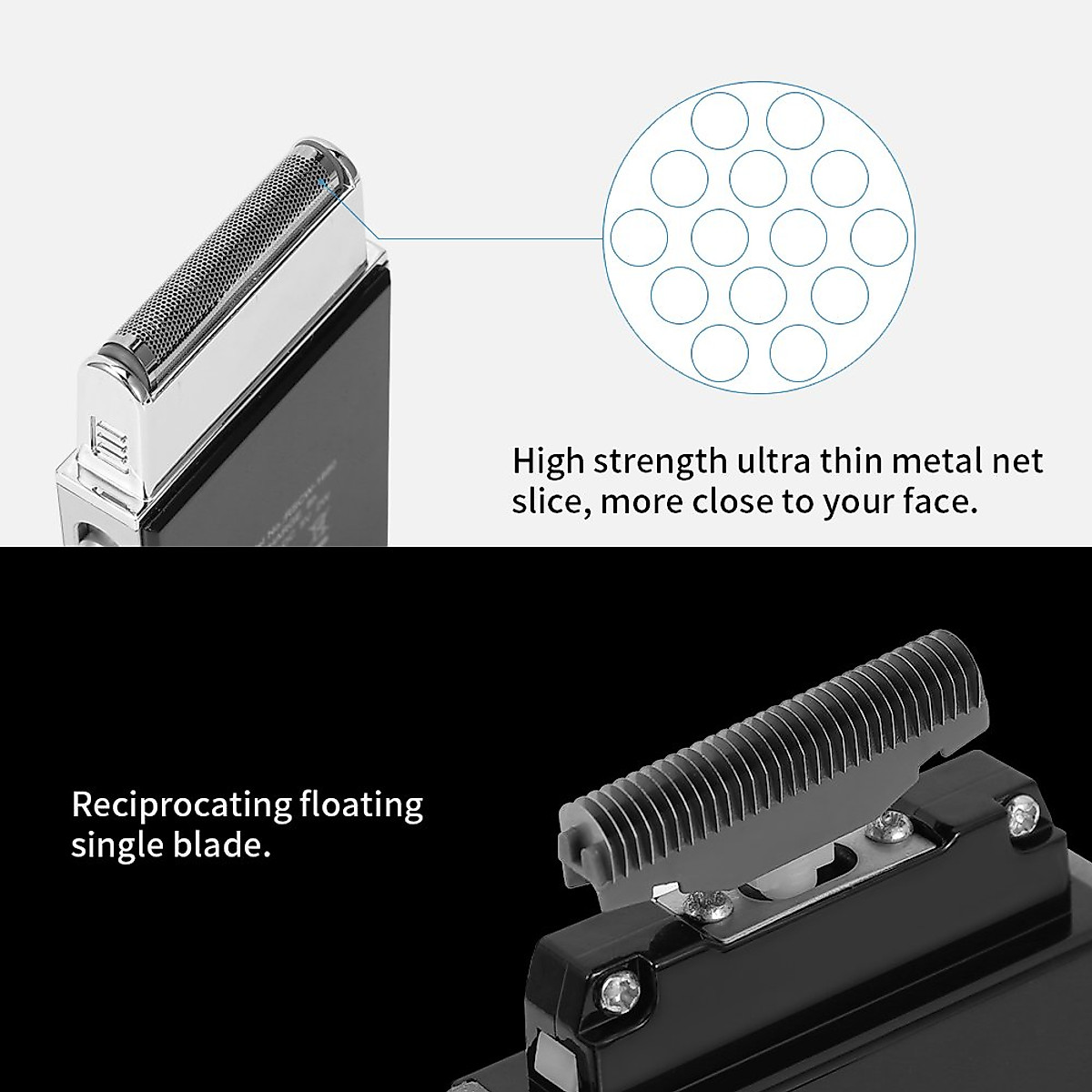 Sonew Men's Beard Trimmer Facial Electric Rechargeable Shaver for Face, Nose, and Ear Hair, with USB Charger