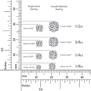 Single (1 piece) Diamond Stud Earring Set in 925 Sterling Silver with Natural Diamonds (.50)