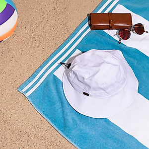 Sun 'N' Sand Packable Sun Hat Women - Cotton Summer Hat - Beach Hats for Women - Foldable Packable Hat with Drawstring - 3.5" Brim - Natural