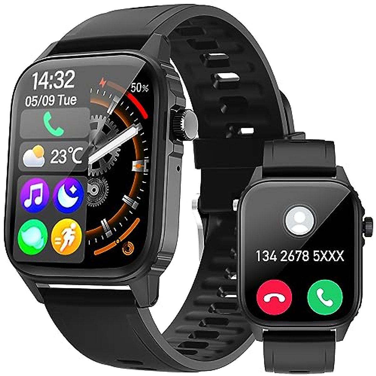 FILIEKEU 𝑯𝒆𝒂𝒓𝒕 𝑹𝒂𝒕𝒆 𝑺𝒎𝒂𝒓𝒕𝒘𝒂𝒕𝒄𝒉𝒆𝒔 Men Women Temperature Sleep Monitoring Fitness Smart Watch Bluetooth Call Waterproof 100 Sport Activity Trackers Calories for Android iOS Phone