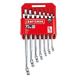 Craftsman Combination Wrench Set, Metric, 7-Piece (CMMT87015)