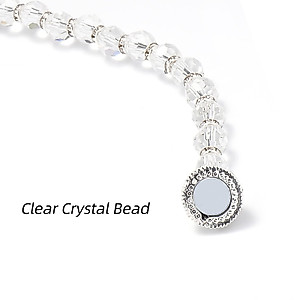 SUQ I OME 2 Pack of Crystal Beaded Curtain tiebacks Magnetic Curtain Tiebacks Holdbacks Curtain Clips Curatin Holder Blingbling Curtain Holdbacks for Drapes (40cm)