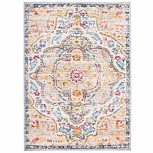 Rugshop Vintage Distressed Bohemian Area Rug 5' x 7' Gray