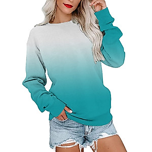Crewneck Sweatshrit For Women Long Sleeve Shirts Trendy Relaxed Fit Casual Tops Oversized