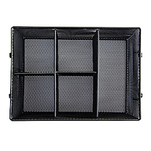 Maypes Utensil Holder for Party Hosting Essentials 4 Silverware Carrier Slots, 1 Small Paper Plate Holder, 2 Side Handles – Condiment Caddy, Grill Caddy Flatware Caddy Outdoor Cutlery Caddy (Black)