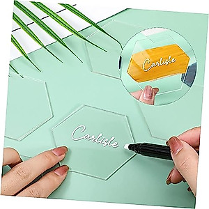 LALADEFIEE 20pcs Transparent Seat Card Wedding Decoration Wedding Place Cards Coffee Bar Sign Coffee Signs for Coffee Bar Table Numbers for Wedding Reception Wedding Sign Blank Cards Acrylic