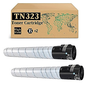 NEZIH for Konica Minolta TN323 Toner Cartridge High Yield Compatible for BH227 287 367 7528 7536 7522 Printer Black 2 Pack