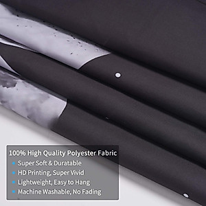 Pocass Moon Phase Tapestry with Floral Vine Butterfly Moonlit Garden Tapestry Black Background Flower Wall Hanging Tapestry for Home 59.1ʺ × 78.7ʺ