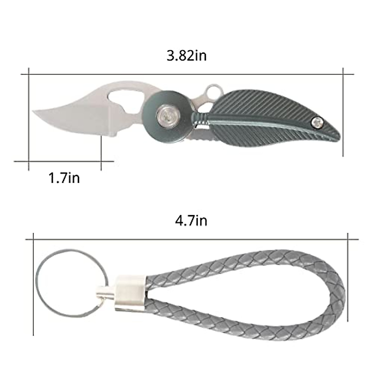 CHJIANAO Small Pocket Knife with Chain,Pocket Knife womens,Cool Knives,Cool Gadgets,Edc Knife,Mini Pocket Knife,Cute Key Accessories(Dark Green)