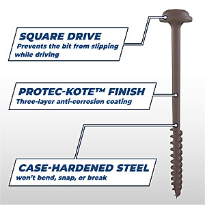 Kreg SML-C2X250-30 Protec-Kote Pocket Screws, 2-1/2 Inch #14 Coarse Thread, Maxi-Loc Head (30 Count)