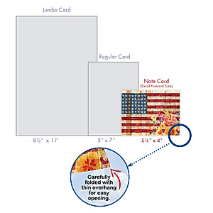 The Best Card Company 10 Assorted Thank You Note Cards Boxed Set 4 x 5.12 Inch with Envelopes (10 Designs, 1 Each) Artful Flags M6580TYG