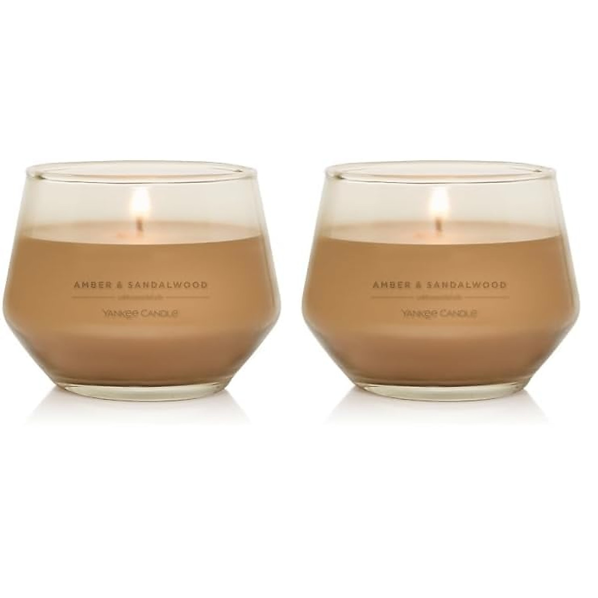 Yankee Candle Studio Medium Candle, Amber & Sandalwood, 10 oz (Pack of 2)