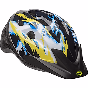 Bell 7084243 Child Rally Bike Helmet - Lightning Black & Yellow