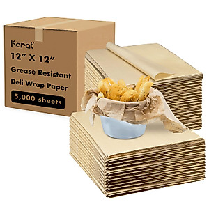 Karat FW-DPS400 12" x 12" Deli Wrap Paper - Kraft (Case of 5000)