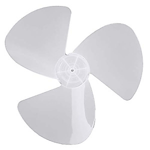 JEATHA 16 inch Plastic Fan Blade 3 Leaves Big Wind Fan Blade Replacement for Household Stand/Pedestal Fan Table Fan Accessory No Noice Clear (Without Fan Nut) One Size