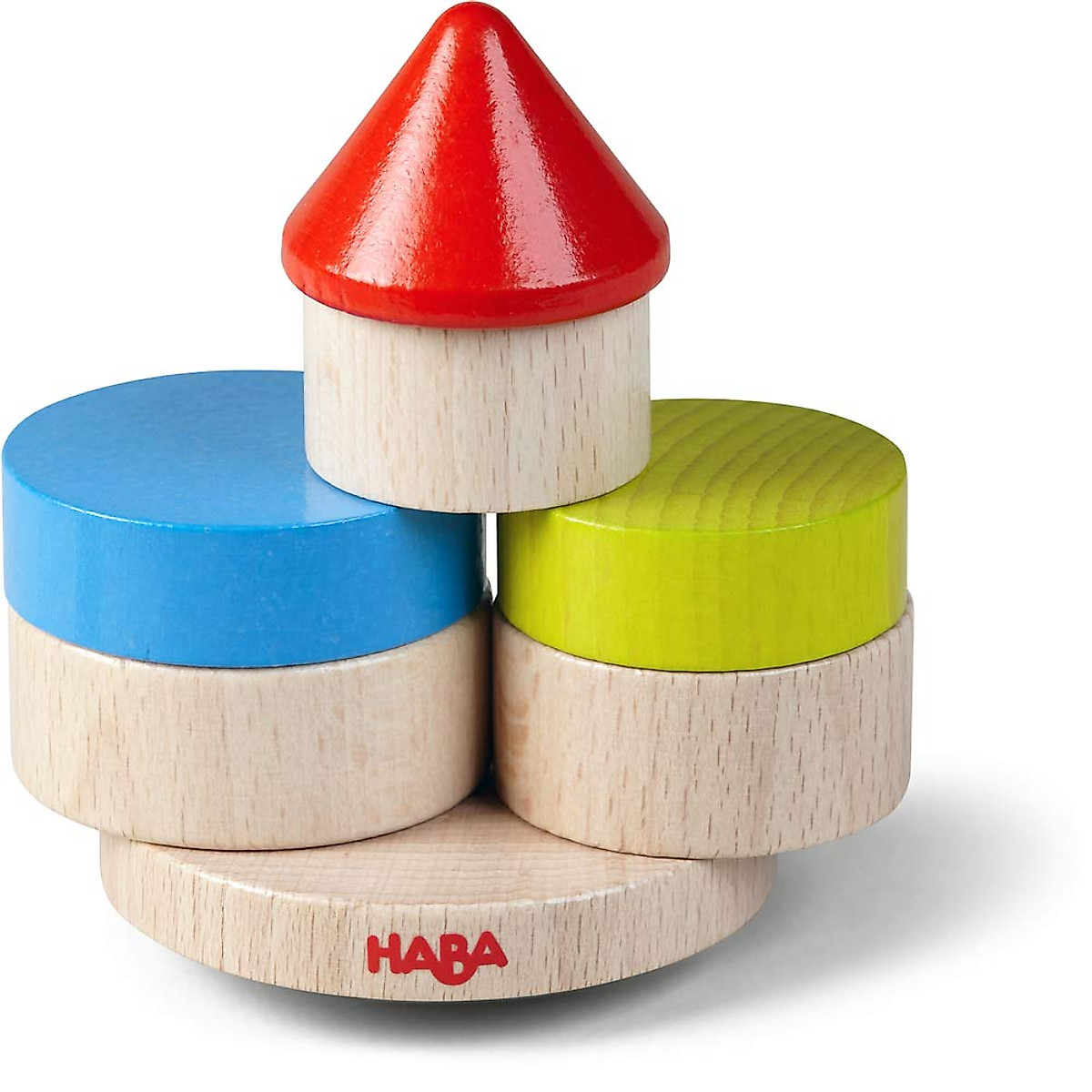 HABA Wooden Wobbly Tower Stacking Game (Made in Germany)