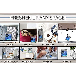 Natural Charcoal Bamboo Bags / 4 Pack / Fresh Order Absorber Bag / for Home, Closet Pet Drawers / Air Deodorizer / Activated Charcoal Bags