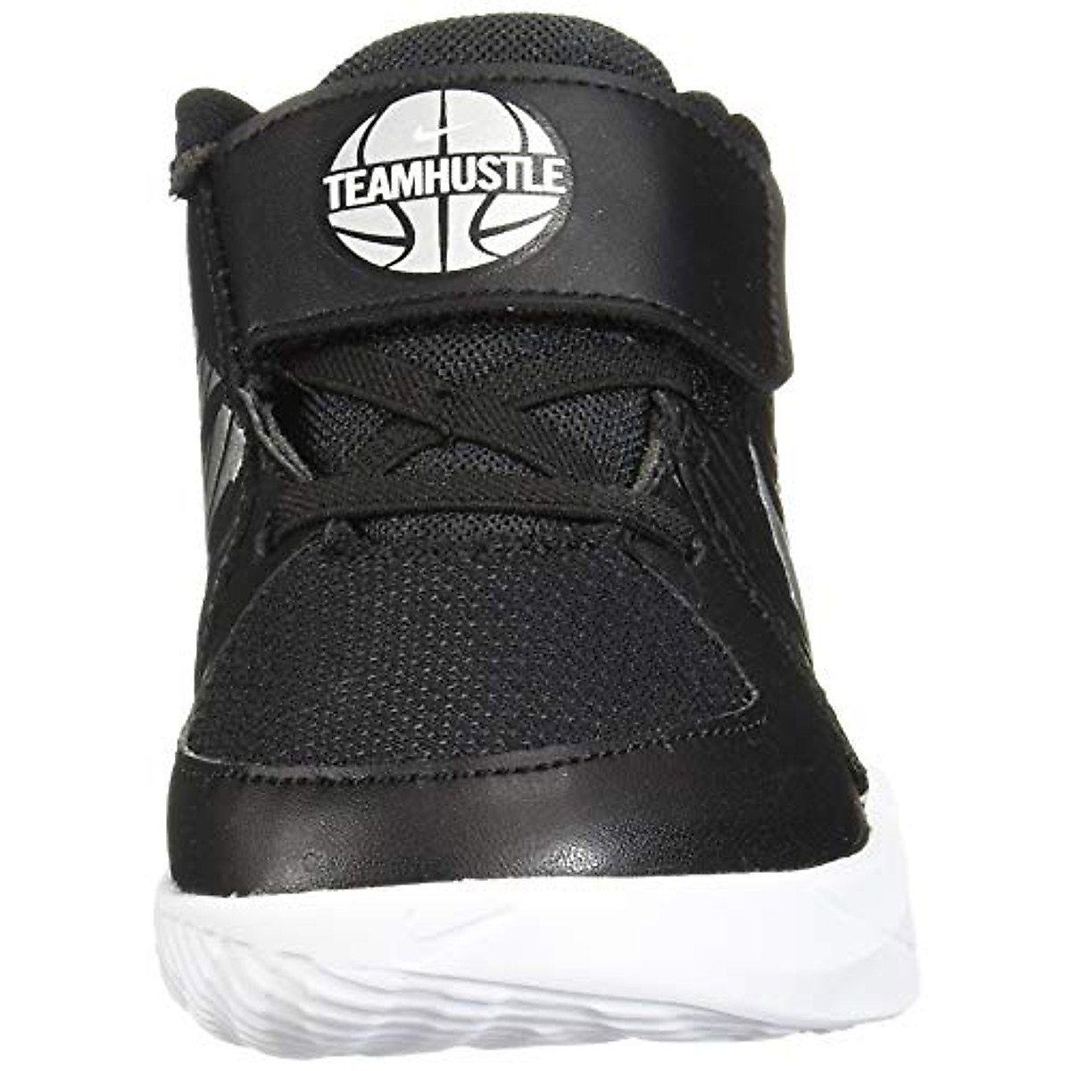 Nike Baby Team Hustle D 9 (TD) Sneaker, Black/Metallic Silver-Wolf Grey, 7C Regular US Toddler