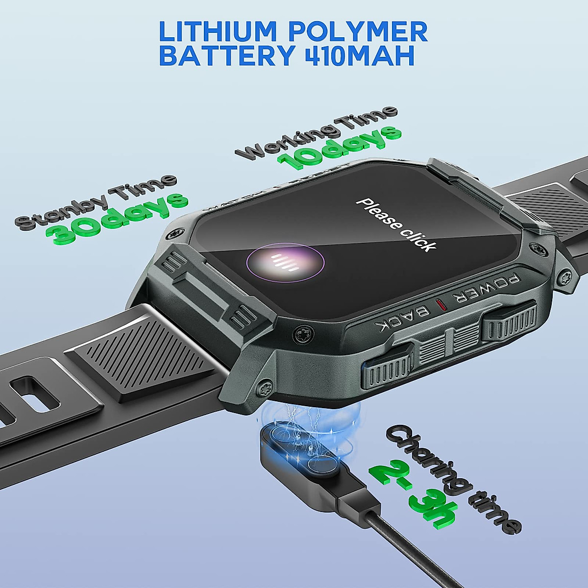 Smart Watch for Men(Answer/Make Call) Fitness Tracker Bluetooth Tactical Military Waterproof Smartwatch for Android Phones Outdoor Sports Digital Watches Heart Rate Blood Pressure Monitor Black