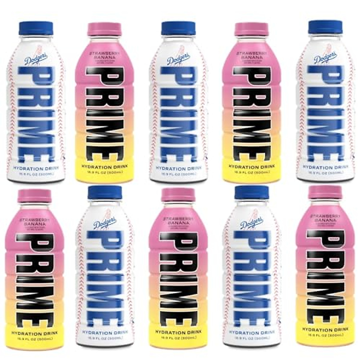 Prime Dodgers Pack of 12 Limited Edition | Sports Drinks | Electrolyte Enhanced for Ultimate Hydration | 250mg BCAAs | B Vitamins | Antioxidants | 2g Of Sugar | 16.9 Fluid Ounce