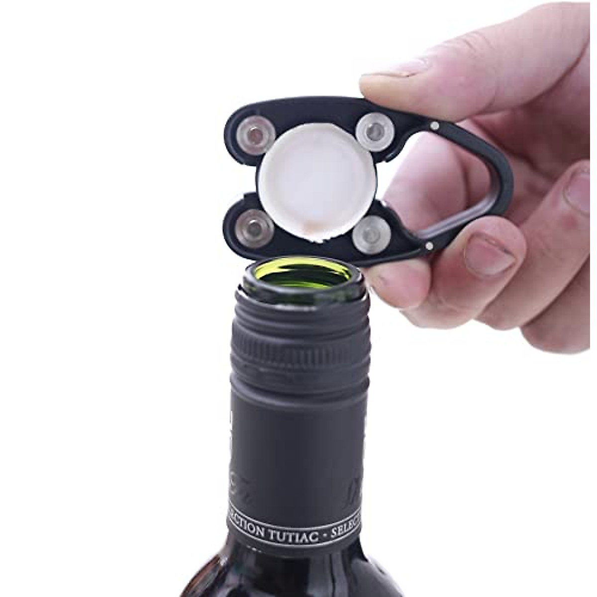 Tyzine 4 Pack Magnetic Design Wine Foil Cutter|Wine Bottle Opener Accessory, Gift for Wine Lovers (4)