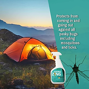 NatroZing Triple Action Mosquito Spray 11 oz Indoor & Outdoor,Mosquito Control for Patio and Yard,Mosquito Repellent for Home,Plant Extract Based,Non-Toxic,Child & Pet Safe