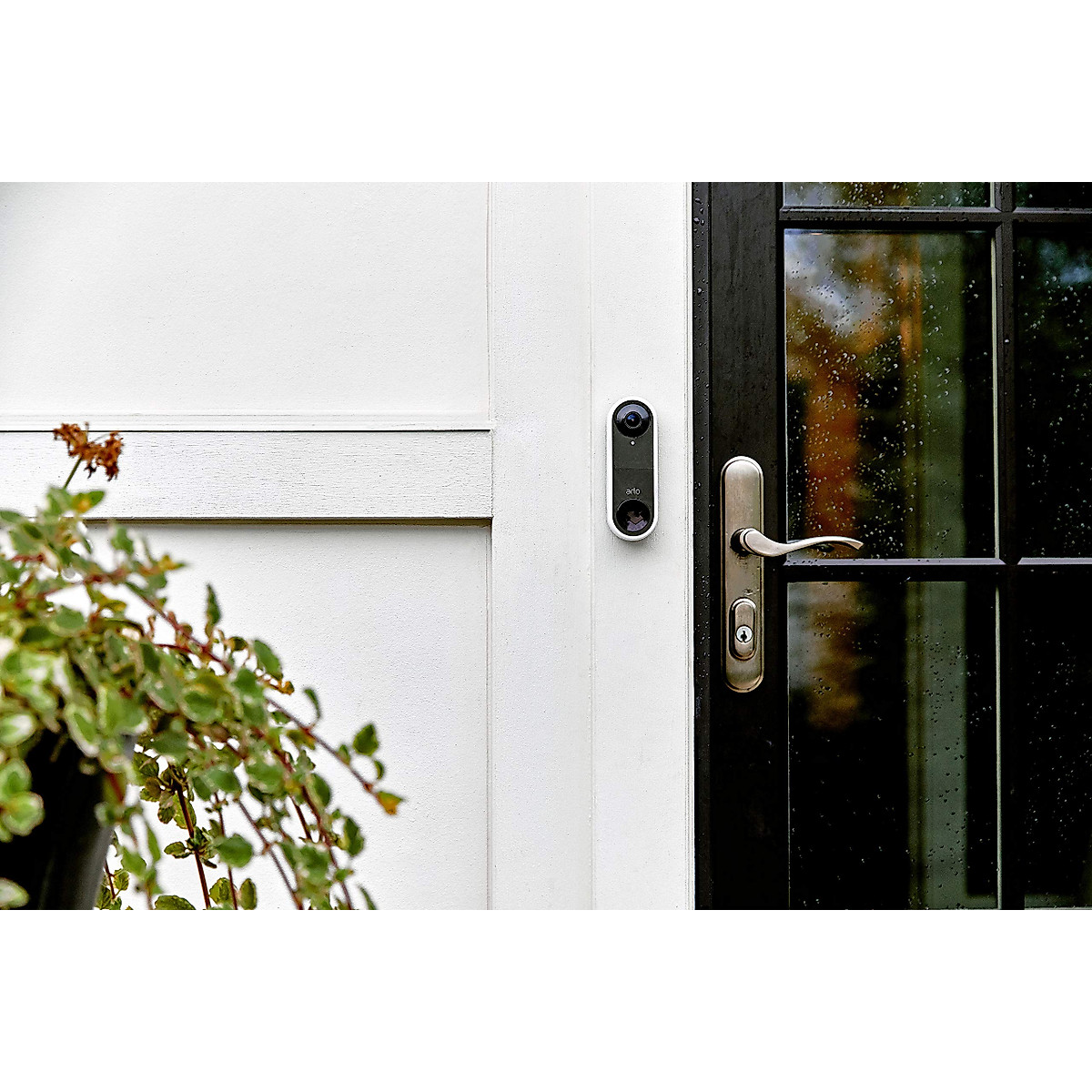 Arlo Essential Wired Video Doorbell - HD Video, 180° View, Night Vision, 2 Way Audio, DIY Installation (wiring required), Security Camera, Doorbell Camera, Home Security Cameras, White - AVD1001