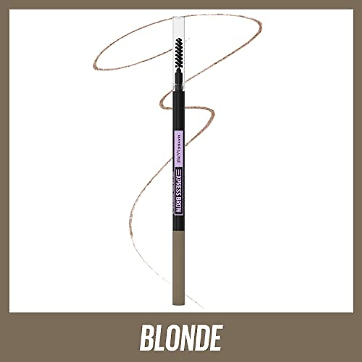 Maybelline Brow Ultra Slim Defining Eyebrow Makeup Mechanical Pencil With 1.55 MM Tip And Blending Spoolie For Precisely Defined Eyebrows, Blonde, 0.003 oz.