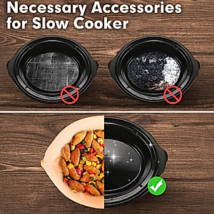 3 Pack Silicone Slow Cooker Liners - Reusable & Leakproof Fit 6-8 Quarts Crockpot，Dishwasher Safe Cooking Liners for Oval or Round Pot