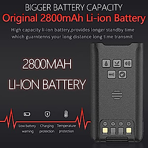 2Pack BAOFENG UV-9R PRO Tri-Power Dual Band IP67 Waterproof Two-Way Radio Long Range Rechargeable Walkie Talkie with Extra ABBREE 42.5inch Tactical Antenna