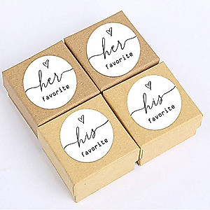 ZLKAPT 60pcs His Favorite and 60pcs Her Favorite Stickers Wedding Favor Labels - black white Wedding Favor Stickers His & Her Favorite - Unique gift idea for shower, party