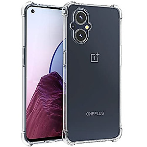 Osophter for Oneplus Nord N20 5G Case Clear Transparent Reinforced Corners TPU Shock-Absorption Flexible Cell Phone Cover for Oneplus Nord N20(Clear)