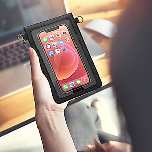 MILEGI Cell Phone Purse, Small Purses for Women Crossbody Touch Screen Purse Valentine's Day Bag for Her（Black）