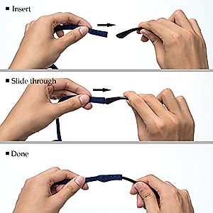 HALF CRESCEN, Men's Eyeglass Chains, Adjustable Glasses Straps, Sports Unisex Sunglass Retainer Holder Strap(2Pcs)