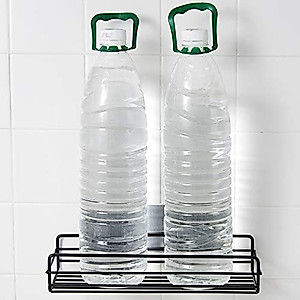 Beerty Simple Iron Household Shower Shelf Suction Cup Basket Storage Hanger Organizer for Kitchen Bathroom Storage Space Saving