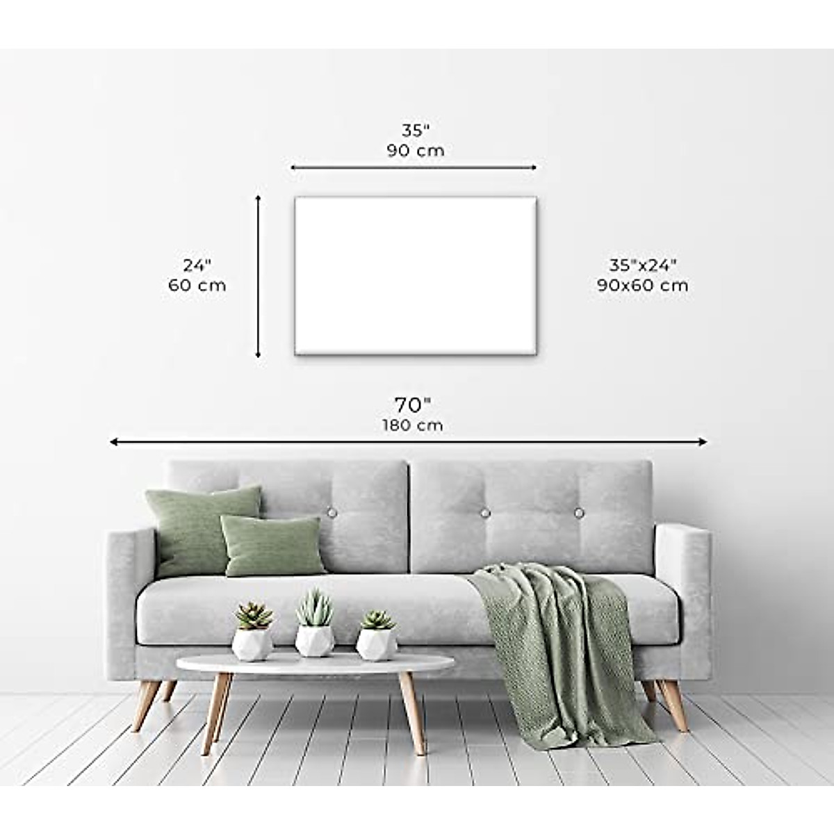 artgeist Canvas Wall Art Print Abstract 35x24 in - 1pcs Home Decor Framed Stretched Picture Photo Painting Artwork Image - Marble Look Paint Stains Blue rosa Gold f-C-0493-b-a