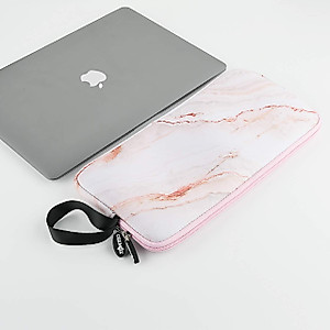CM Neoprene Carrying Keyboard Sleeve Case Bag Protection Pouch Compatible with Magic Keyboard 1 & 2, Wireless Keyboard, Magic Mouse, Magic Trackpad and Wireless Trackpad (Pink Marble Pattern)