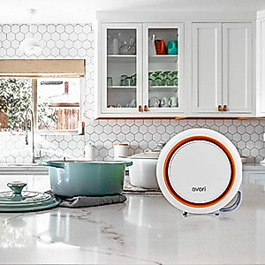 AVARI™ 500 Orange Desktop Personal Air Purifier for Filtering Personal Breathing Zone. Ultra Quiet Electro-Static Filters to 0.1 Micron