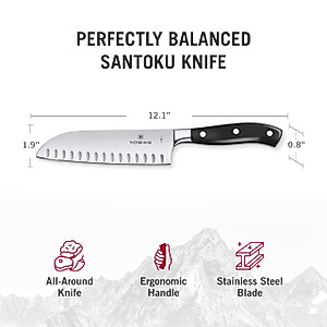 Victorinox Forged 7-Inch Granton Edge Santoku Knife