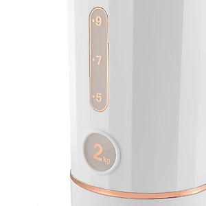 GDAE10 Rice Dispenser, 22 Lbs Rice Storage Container Holder BPA-Free, Large Container Food Dispenser with Lid and Measuring Cup, Kitchen Storage Organizer for Dry Food Flour (White)