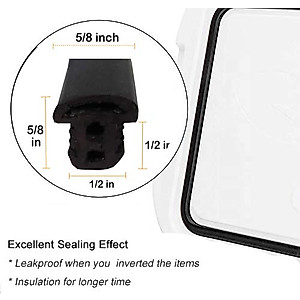 8 ft Cooler Lid Gasket Replacement Compatible with Yetii RTIC 70qt or 110qt Coolers