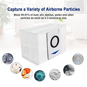 Vacuum Bags for ECOVACS DEEBOT Robot Vacuum Cleaner - Fit X1 OMNI/Turbo T10/T20 Omni/T20/T20 Max/T20 Pro/X&T Series - Disposable Replacement Dust Bag Vacuum Cleaning Accessories Part（12Pack)