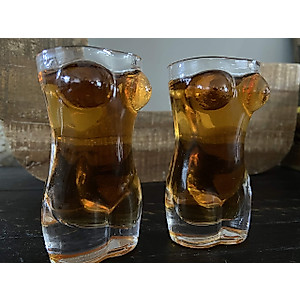 TANGDIAABBCC HOMIEBUDS mcyiqihai 2-Pack Women Body Shaped Shot Glass by Shots4TheBoys ; Perfect funny gift white elephant gift Party Shot Glass