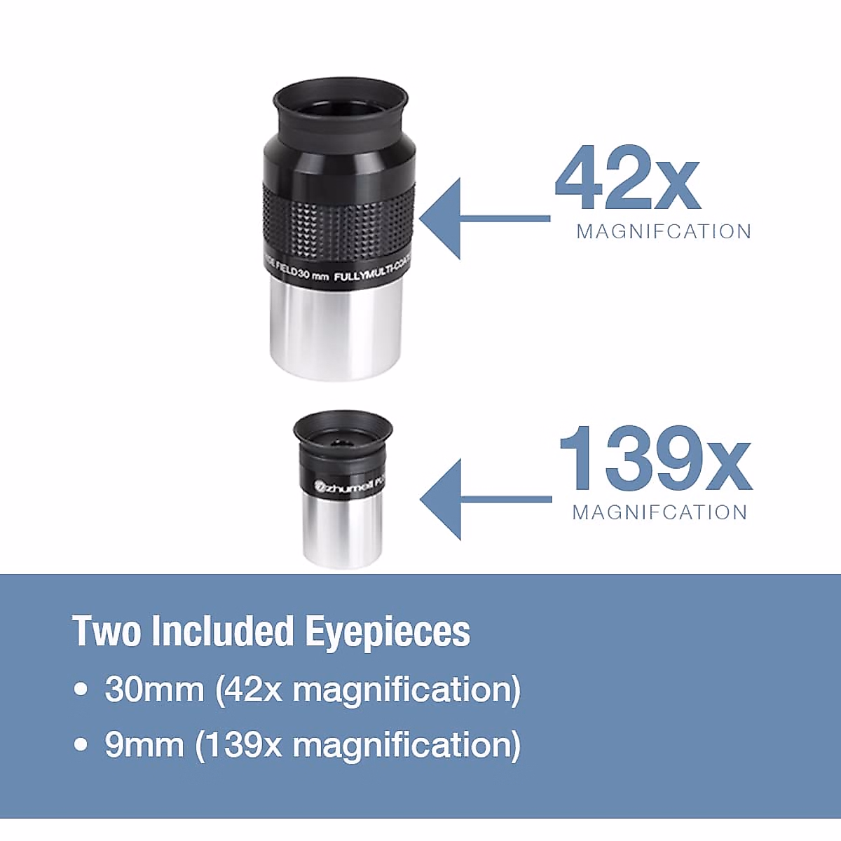 Zhumell – 10-inch Dobsonian Reflector Telescope – Large Aperture for Crisp, Bright Images – Solid Base Construction with Handle for Easy Transport – Ideal Astronomical Telescope