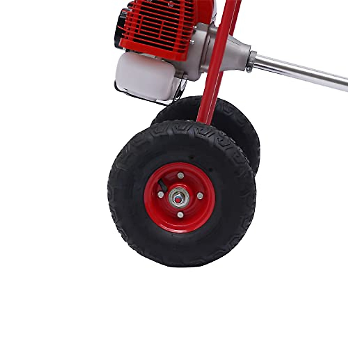 Gas Power Hand Held Walk Behind Sweeper,1.7HP 43CC 2 Stroke Park Garden Cleanning Sweeper Machine Set for Sidewalk Grass Snow Cleaning Lawn